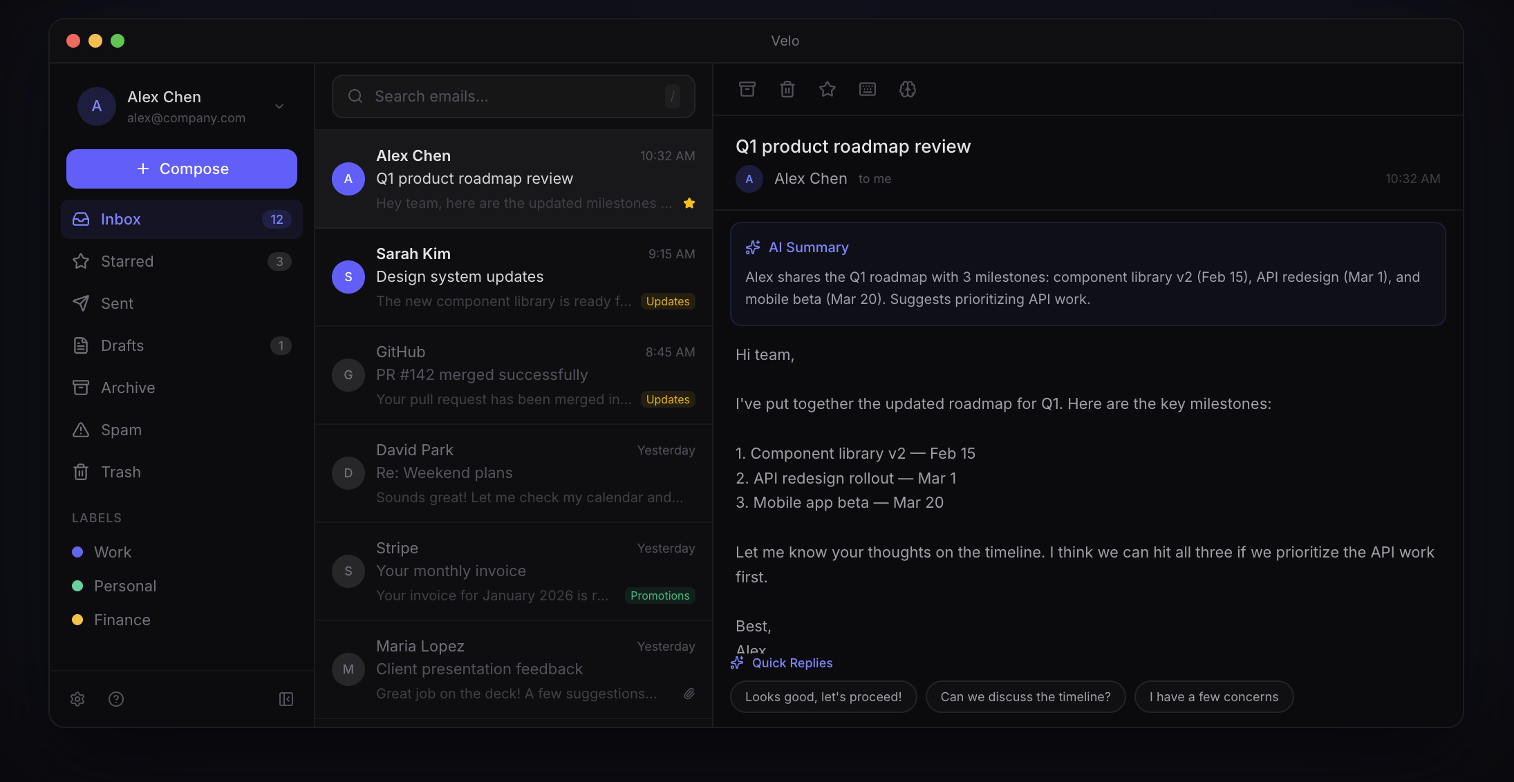 Velo: AI- Powered Free & Open-source Email Client That Actually Works