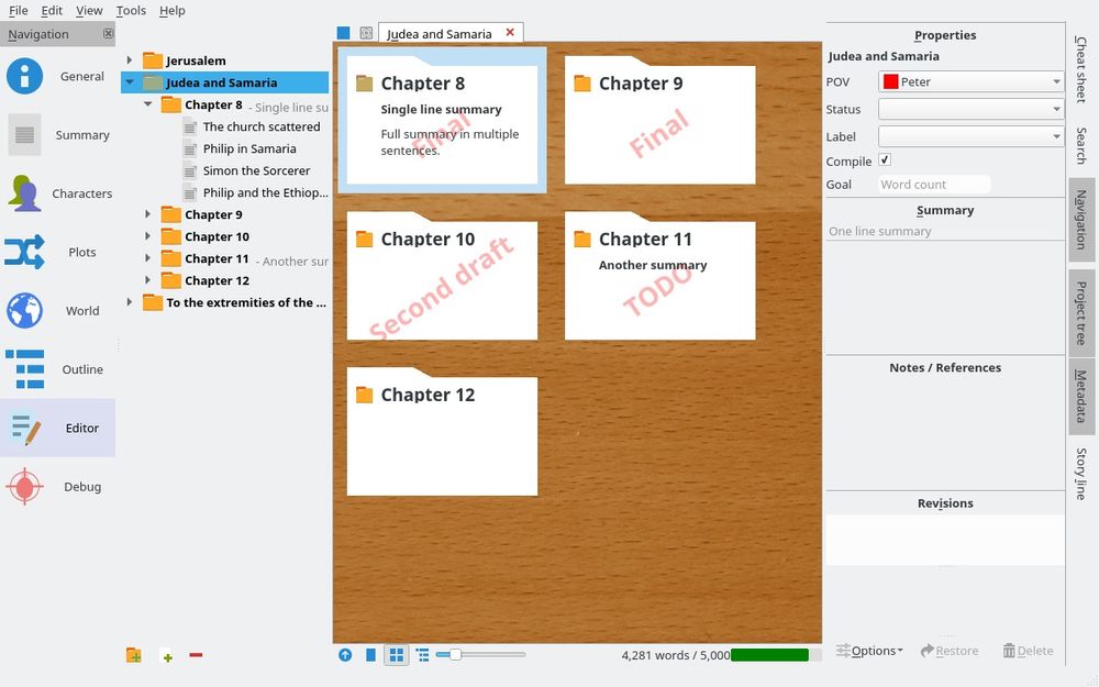 Manuskript an open-source novel writing assistant app for Windows ...