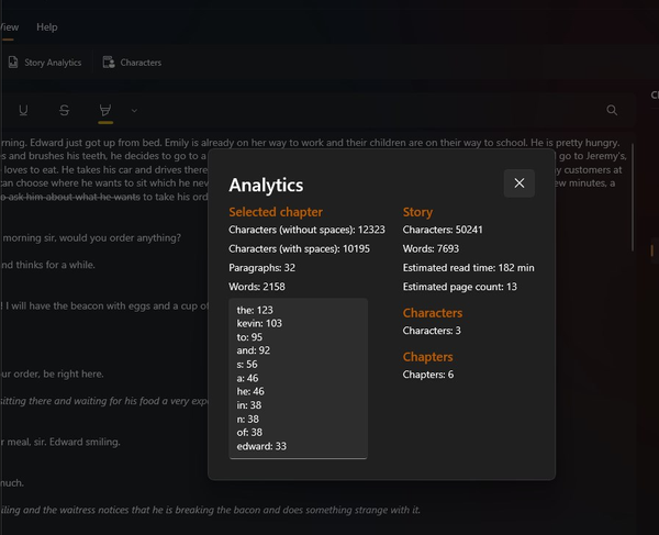 Storylines - Free Text Editor for Creative Fiction Writers for Windows
